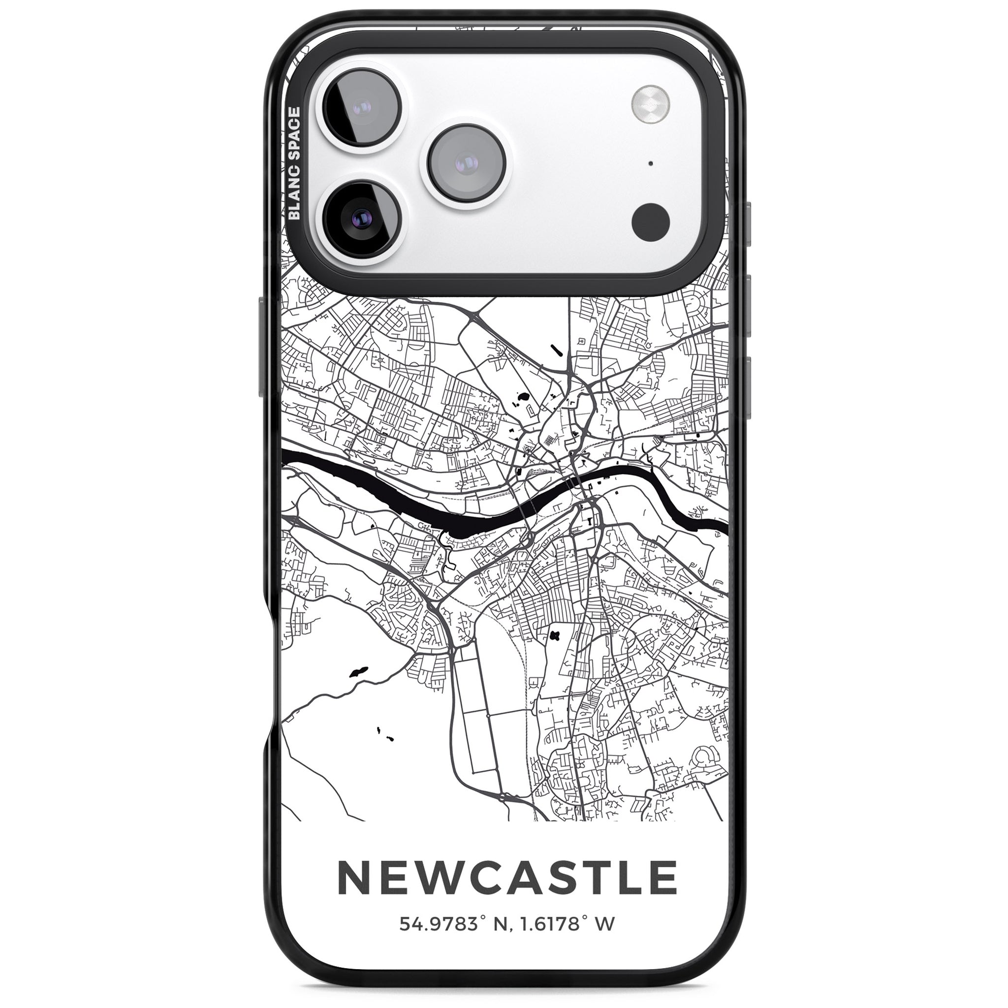 Newcastle City Map Art iPhone Case | Blanc Space