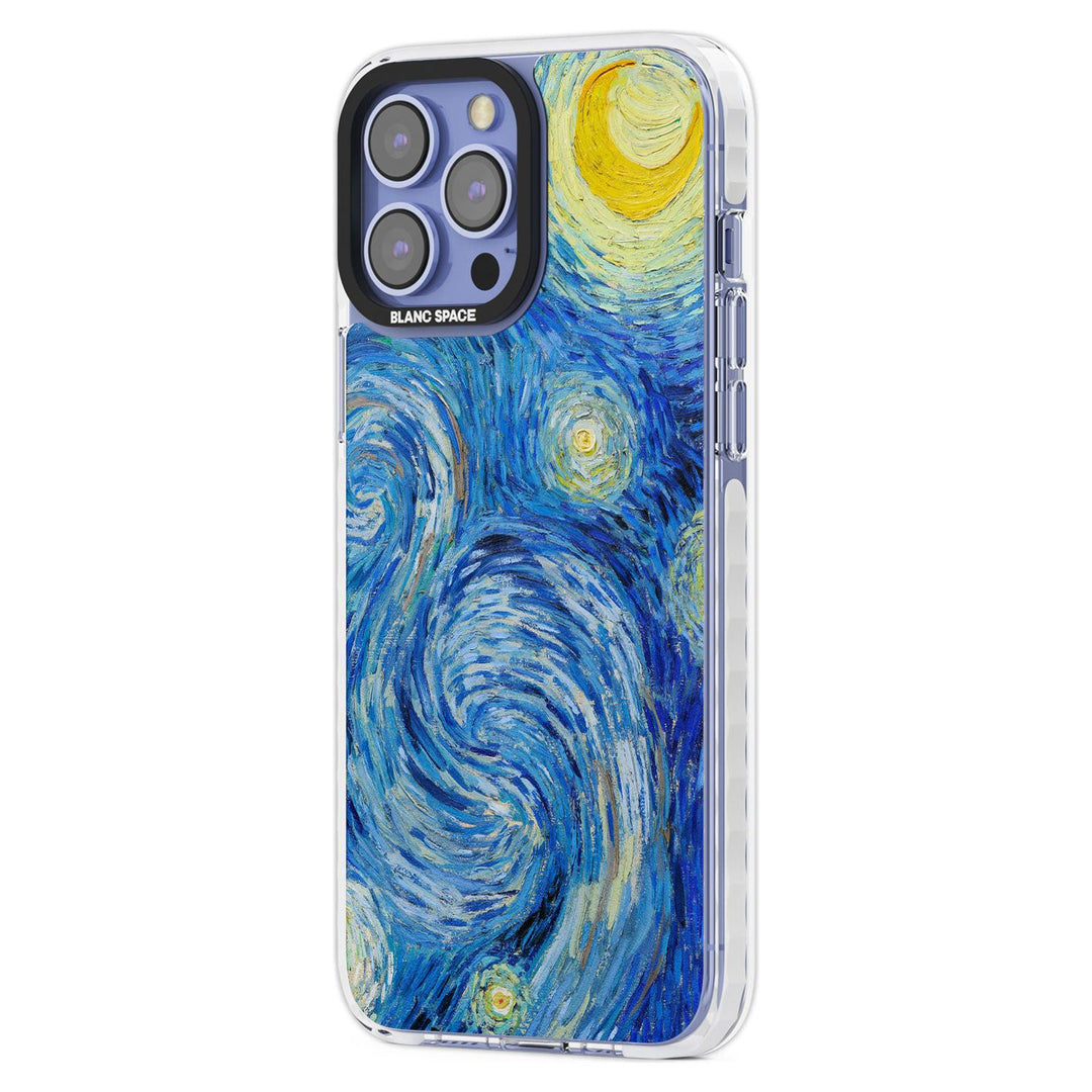 The Starry Night by Vincent Van Gogh iPhone Case - Blanc Space
